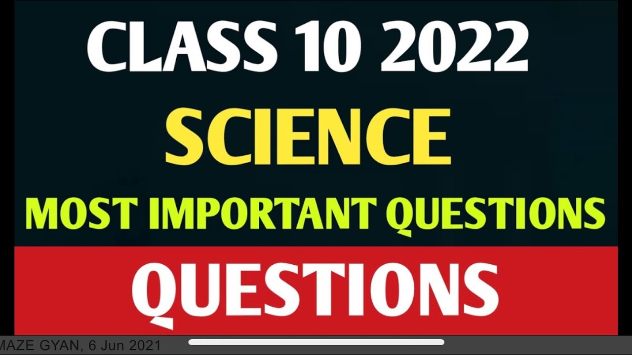 #1 Class 10 Science Term 2 Chemistry Most Important Questions Chapter 4 ...