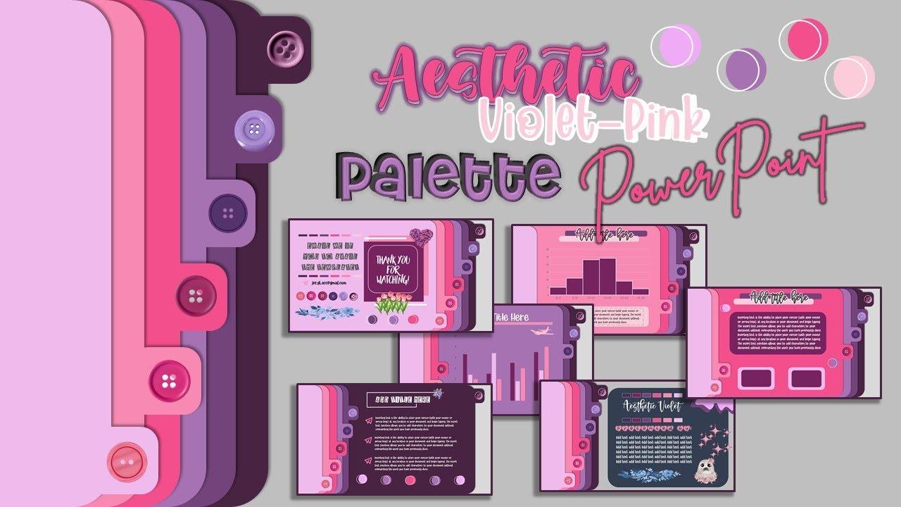 Aesthetic Violet PowerPoint Template | PPT#28.1 | Animated Slide (Morph ...