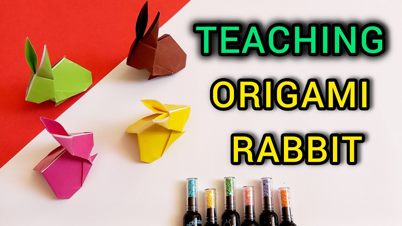 Origami rabbit craft training - YouTube