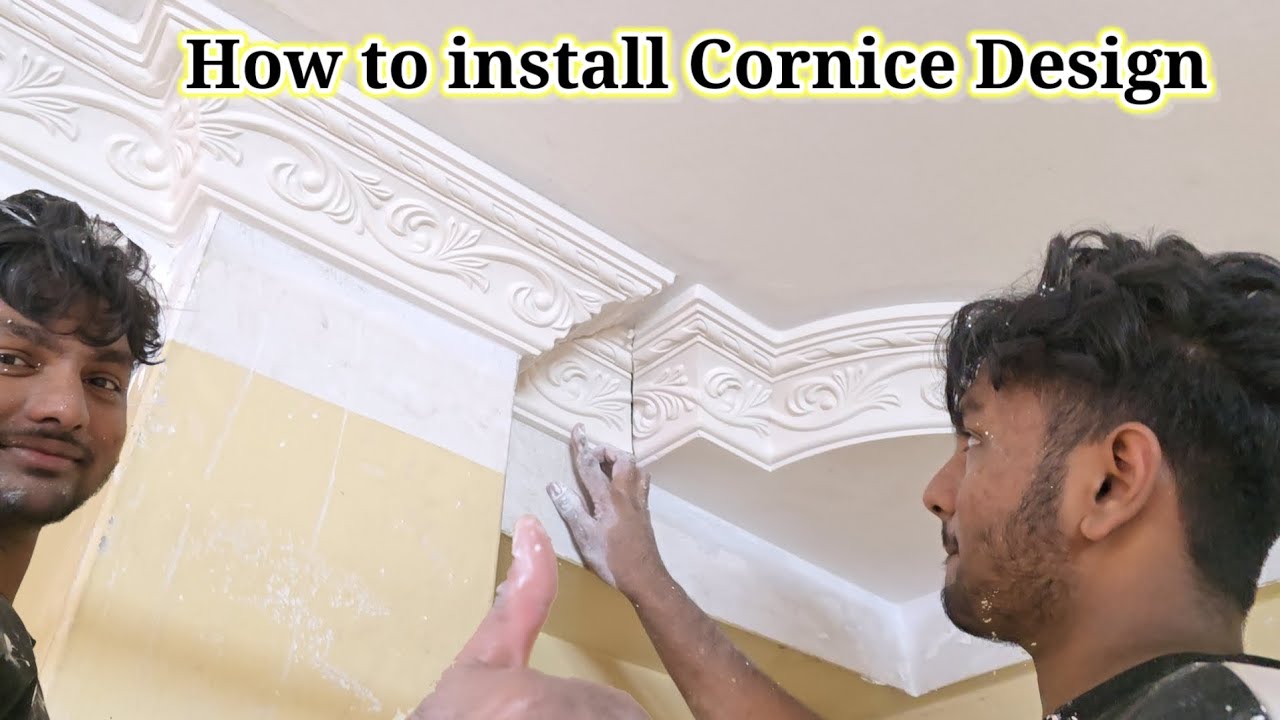 How to cut and install molding cornices is possible with the help of a ...