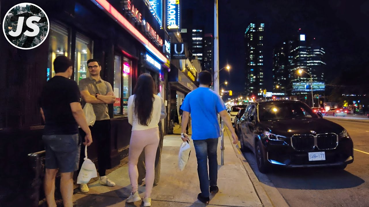North York at Night on Yonge Street | Toronto Summer Walk - YouTube