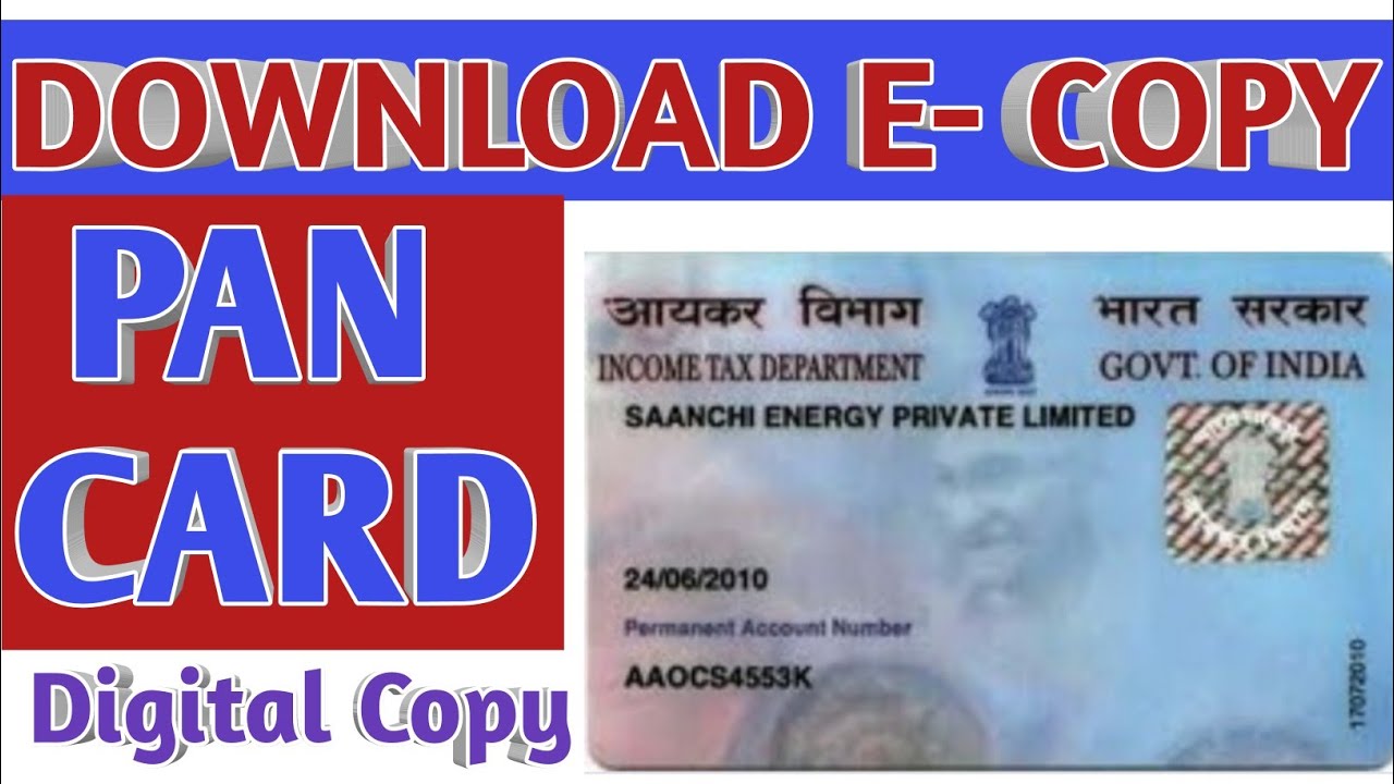 E-PAN CARD DOWNLOAD / PAN CARD DOWNLOAD / E-PAN CARD / E- COPY OF PAN ...
