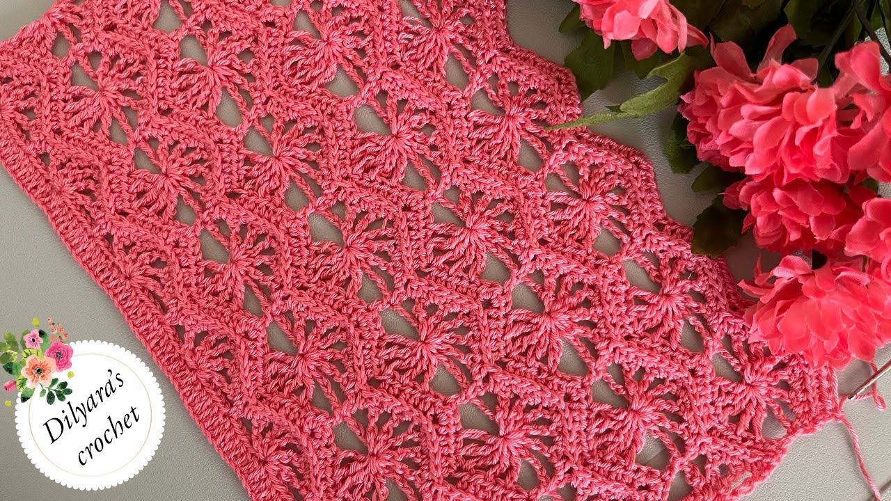 🔥 Very Beautiful Openwork crochet stitch 🌟 Beginner Friendly crochet pattern #crochet #knitting ...