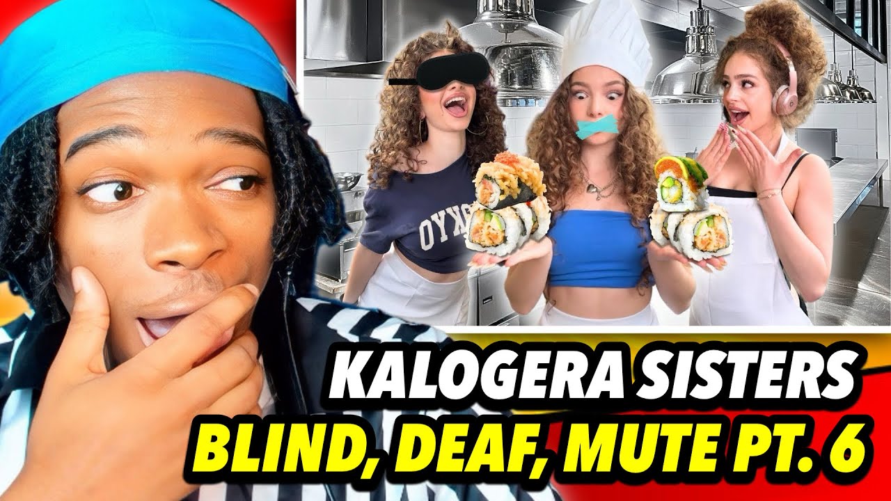 KALOGERAS SISTERS BLIND, DEAF, MUTE MAKE SUSHI! (Hilarious Challenge) - YouTube