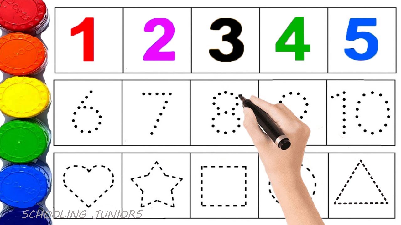 Numbers Counting 1 to 100, Numbers for kids | Learn to count, 2d shapes ...