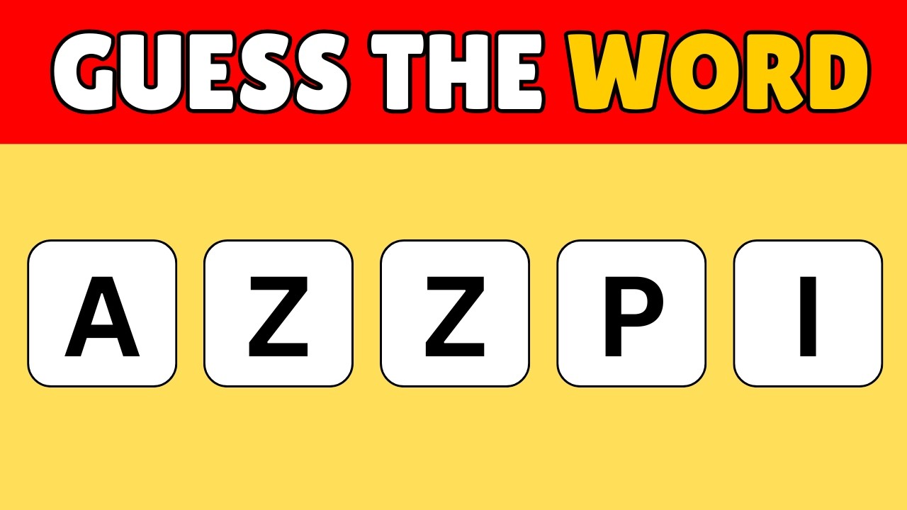 Guess the Word from Scrambled Letters🤔🧠 | Scrambled Word Quiz - YouTube