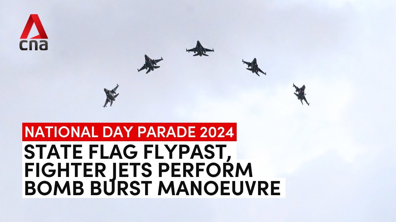 NDP 2024: State flag flypast, F-16 fighter jets perform bomb-burst ...