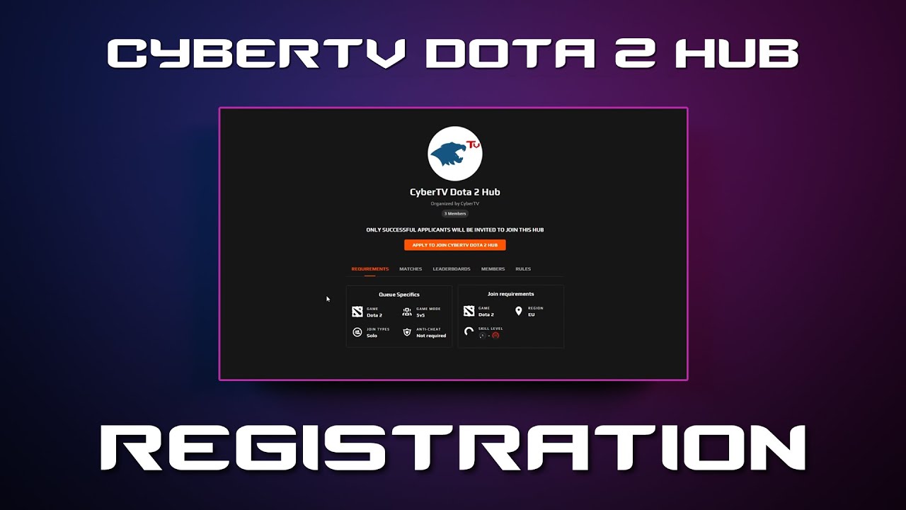 როგორ დავრეგისტრირდეთ CyberTV Dota 2 Hub-ზე - YouTube