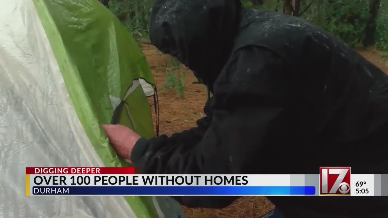 Over 100 people without homes in Durham - YouTube