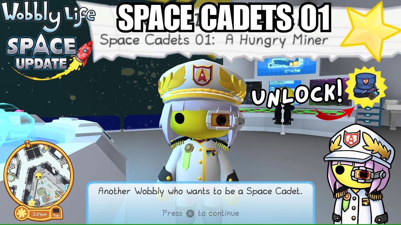 UNLOCK SPACE CADET UNIFORM! SPACE CADETS 01: A HUNGRY MINER! Wobbly ...
