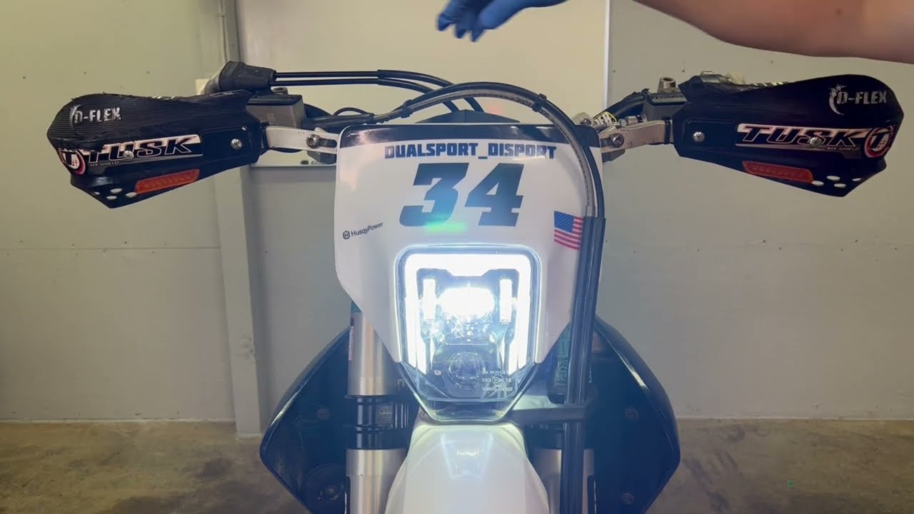 KTM Husky MUST DO Upgrade!! FE501 Headlight Install - YouTube