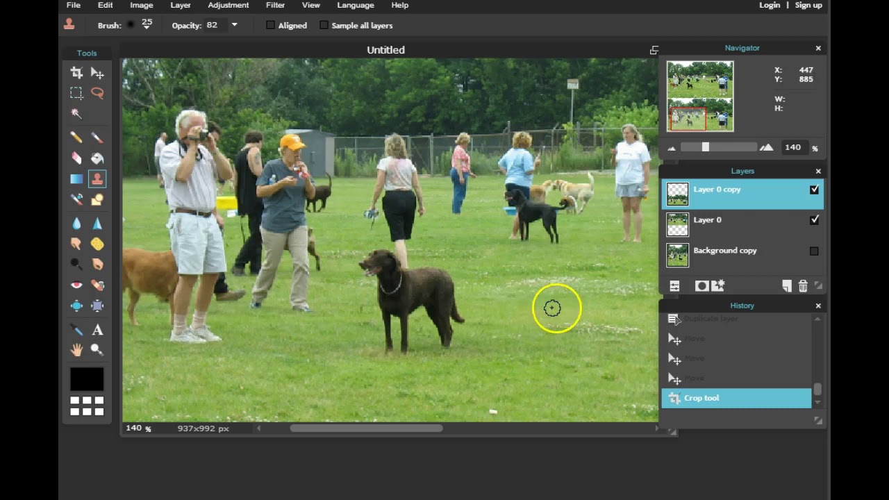 Removing Objects with Clone Stamp Tool Pixlr - YouTube