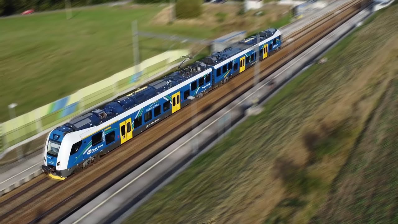 Trains from drone are amazing! - YouTube
