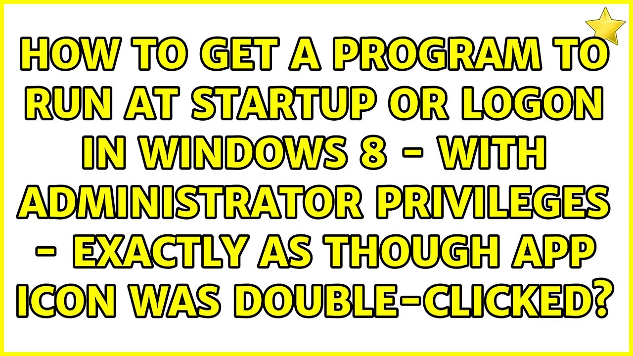 How To Get A Program To Run At Startup YouTube How To Get A Program To Run At Startup YouTube