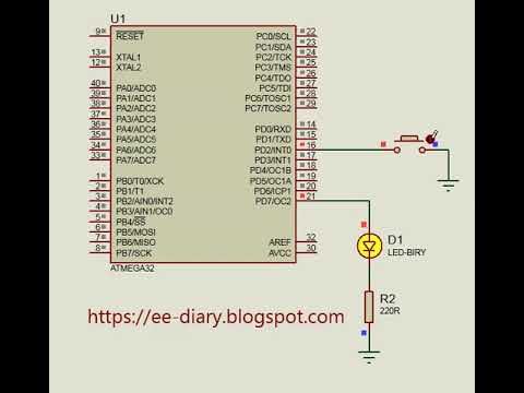 ATmega32 external interrupt INT0 - YouTube