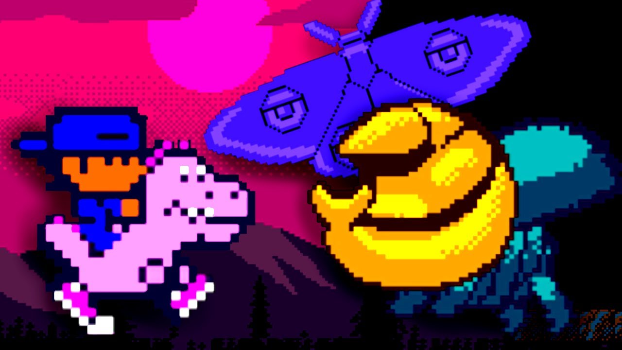 Platformer Game Where You Hatch A Pink Dinosaur And Fight Giant Bugs ...