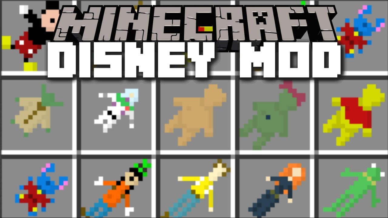 Minecraft DISNEY MOD / PLAY WITH STITCH, WOODY, WINNIE THE POOH & MORE ...
