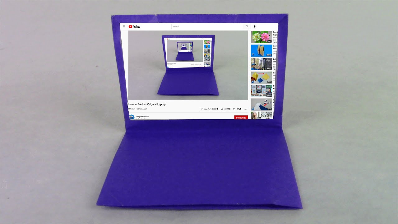 ORIGAMI LAPTOP (Mr Origami) - YouTube