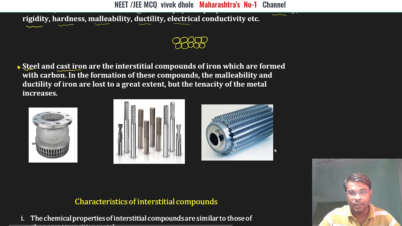 Interstitial compounds d & f Block elements - YouTube