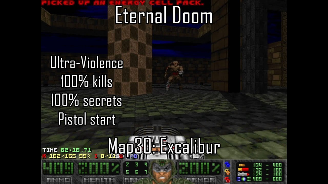 Eternal Doom - Map30: Excalibur (Ultra-Violence 100%) - YouTube