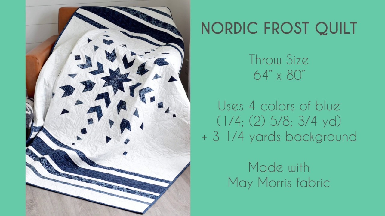 The Cloth Parcel - Nordic Frost Quilt Pattern - YouTube