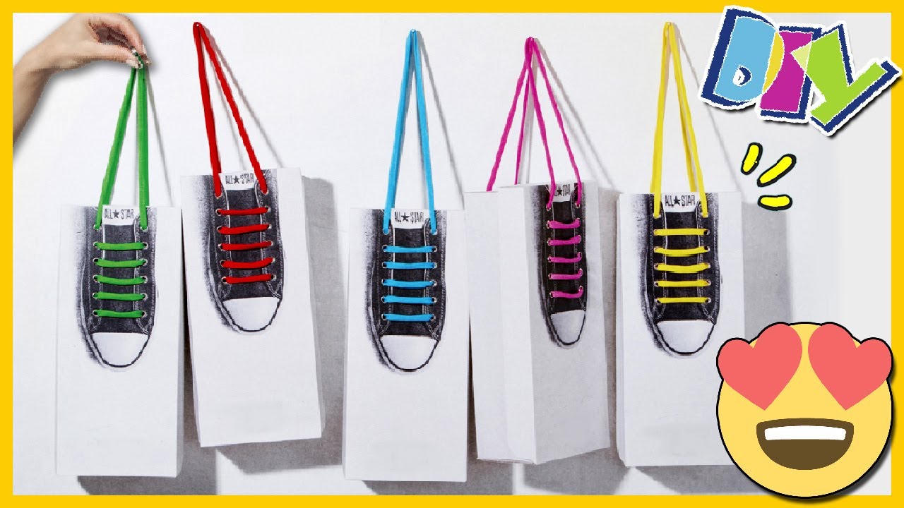 BOLSA de PAPEL estilo CONVERSE * BOLSA de ALL STAR - YouTube
