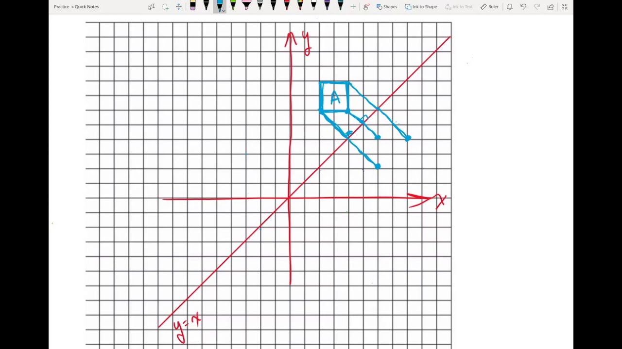 Reflection with respect to an oblique line - YouTube
