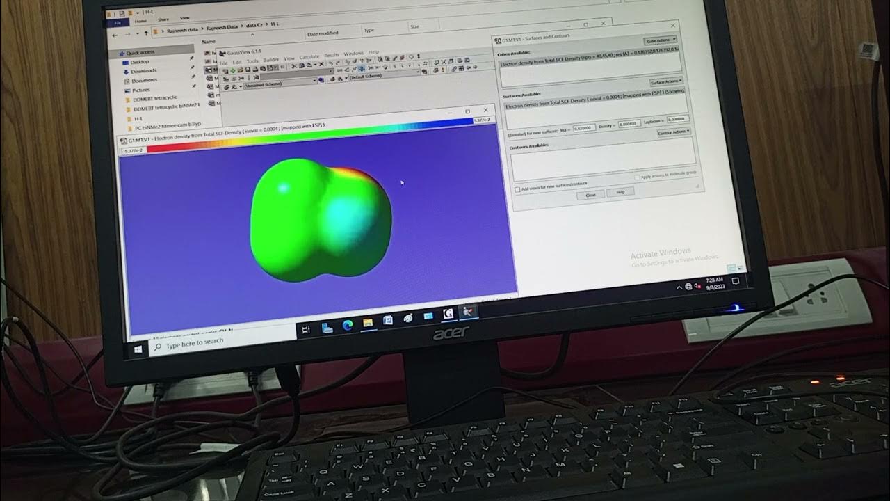 How to draw MESP diagram using Gaussian software - YouTube