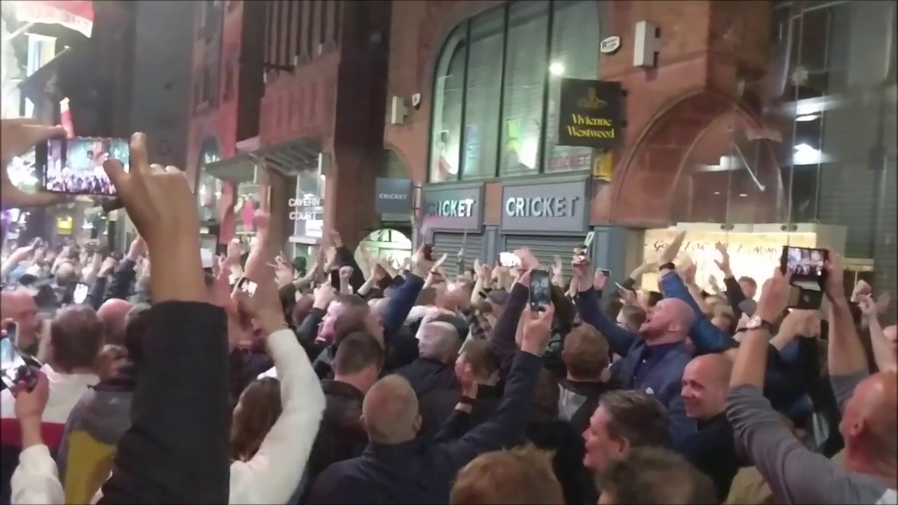 Liverpool FC fans at Mathew Street - YouTube