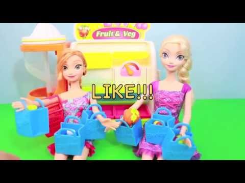 Frozen Shopkins Elsa Anna Shopping Disney Barbie 5 Pack Toys Shopkin Fruit-and Veg AllToyCollector