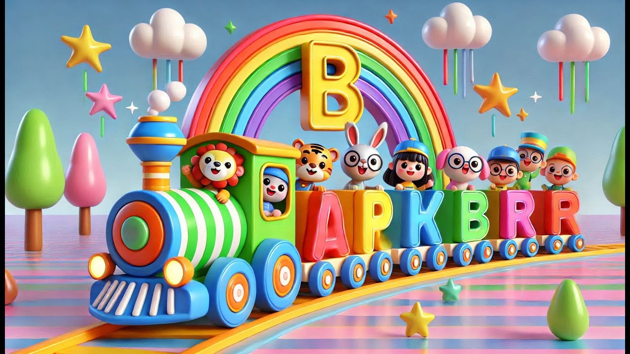 ABC Train Song | Learn Letters | nursery rhymes for babies | ABC Animal ...