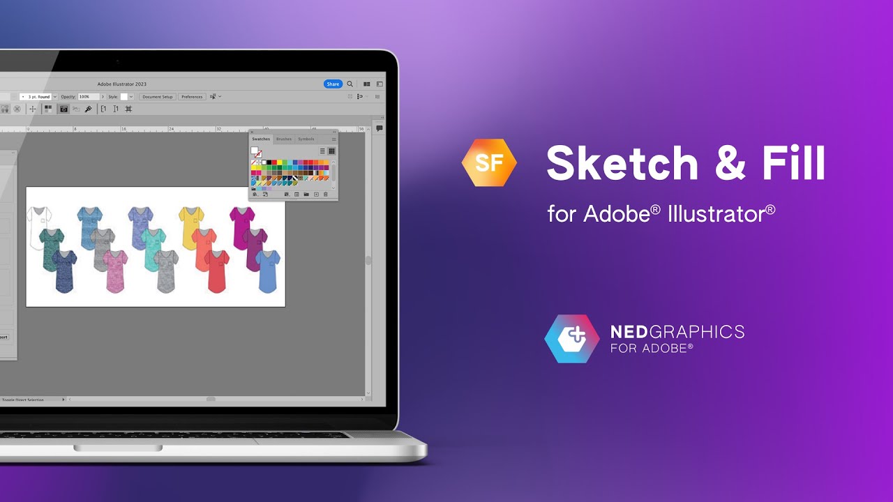 NedGraphics Sketch & Fill for Adobe® Illustrator® - YouTube