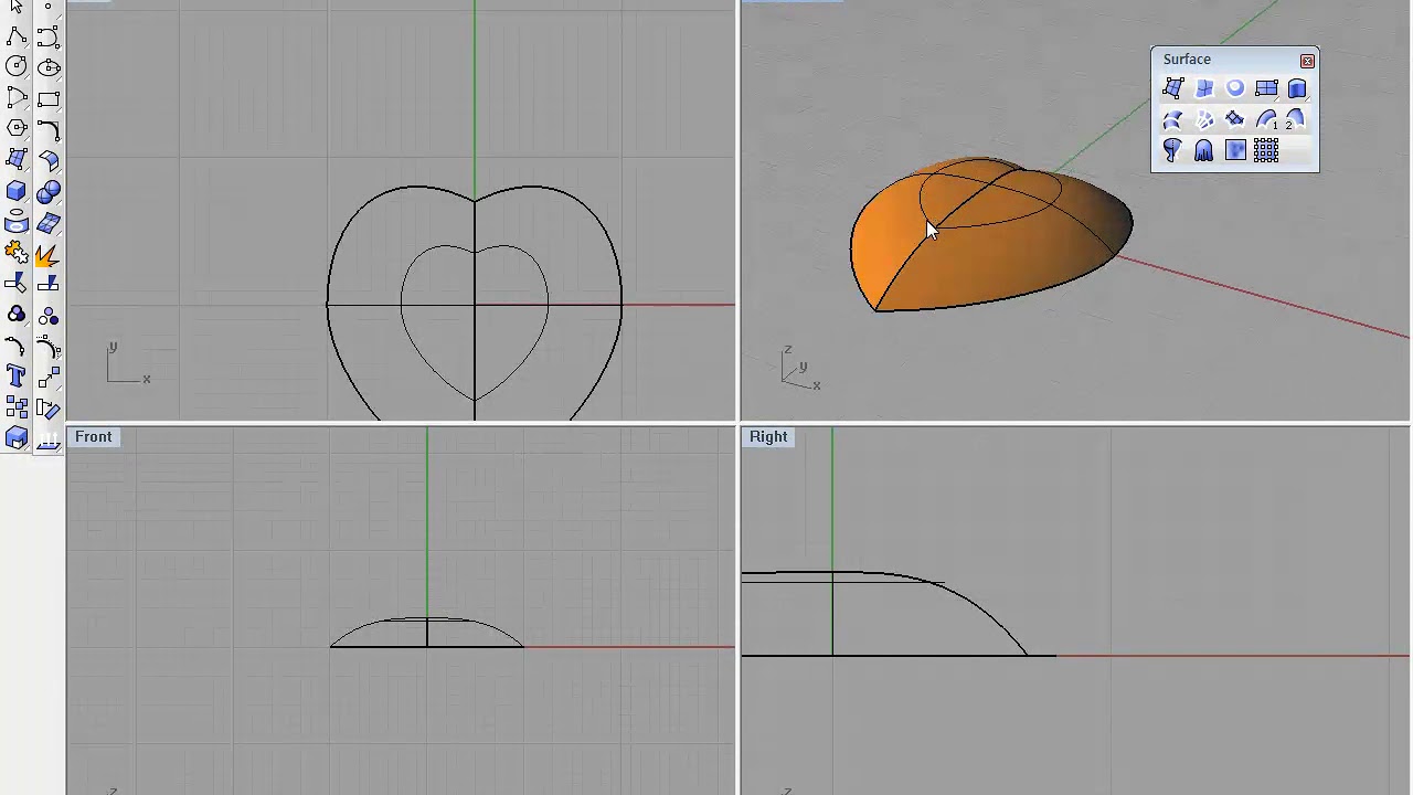 라이노3D 강의13.Surface-11(Rail Revolve) - YouTube