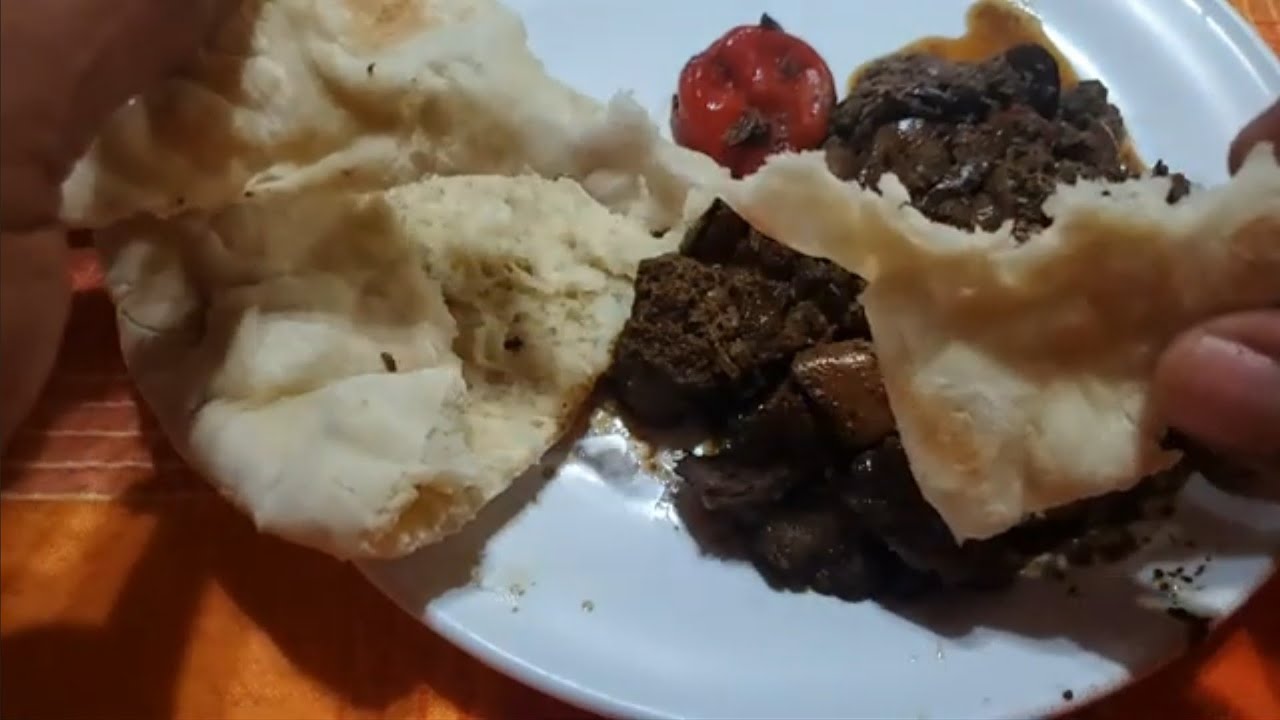 Hot 🔥 Sada Roti and Stew Liver! - YouTube