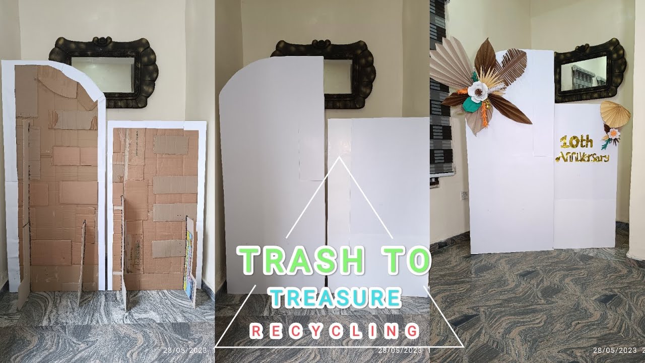 Chiara backdrop from old/used cartons(cardboard)& strawboard/DIY ...