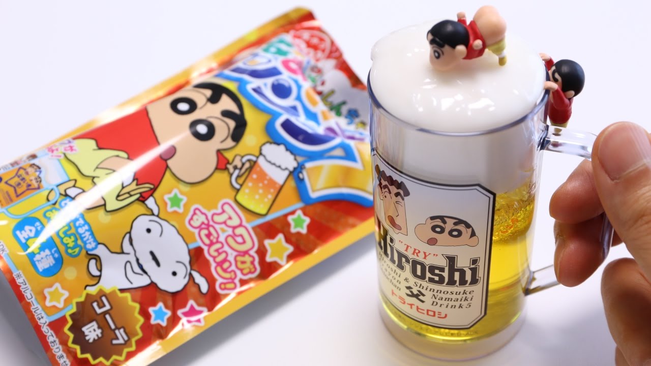 DIY Japanese Candy #161 Shinchan Fake Beer Cheeky Drink - YouTube
