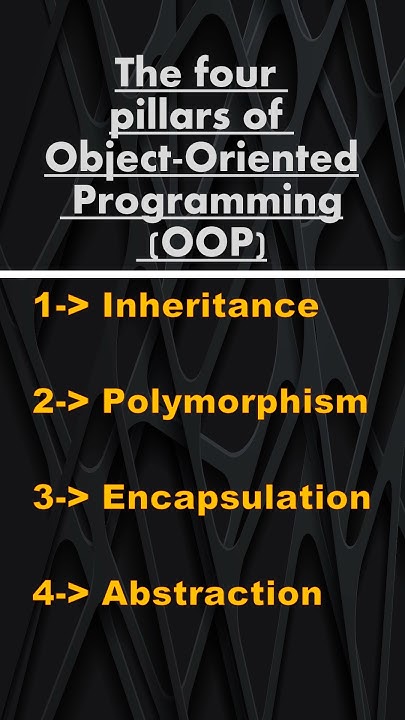 The Four Pillars of Object Oriented Programming {#oop }, #csharp, #sql - YouTube