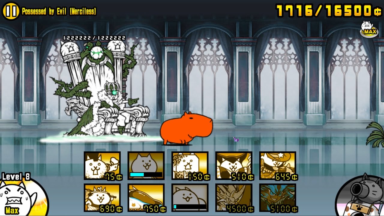 Possessed by Evil - Beating Evil Emperor Cat - The Battle Cats - YouTube