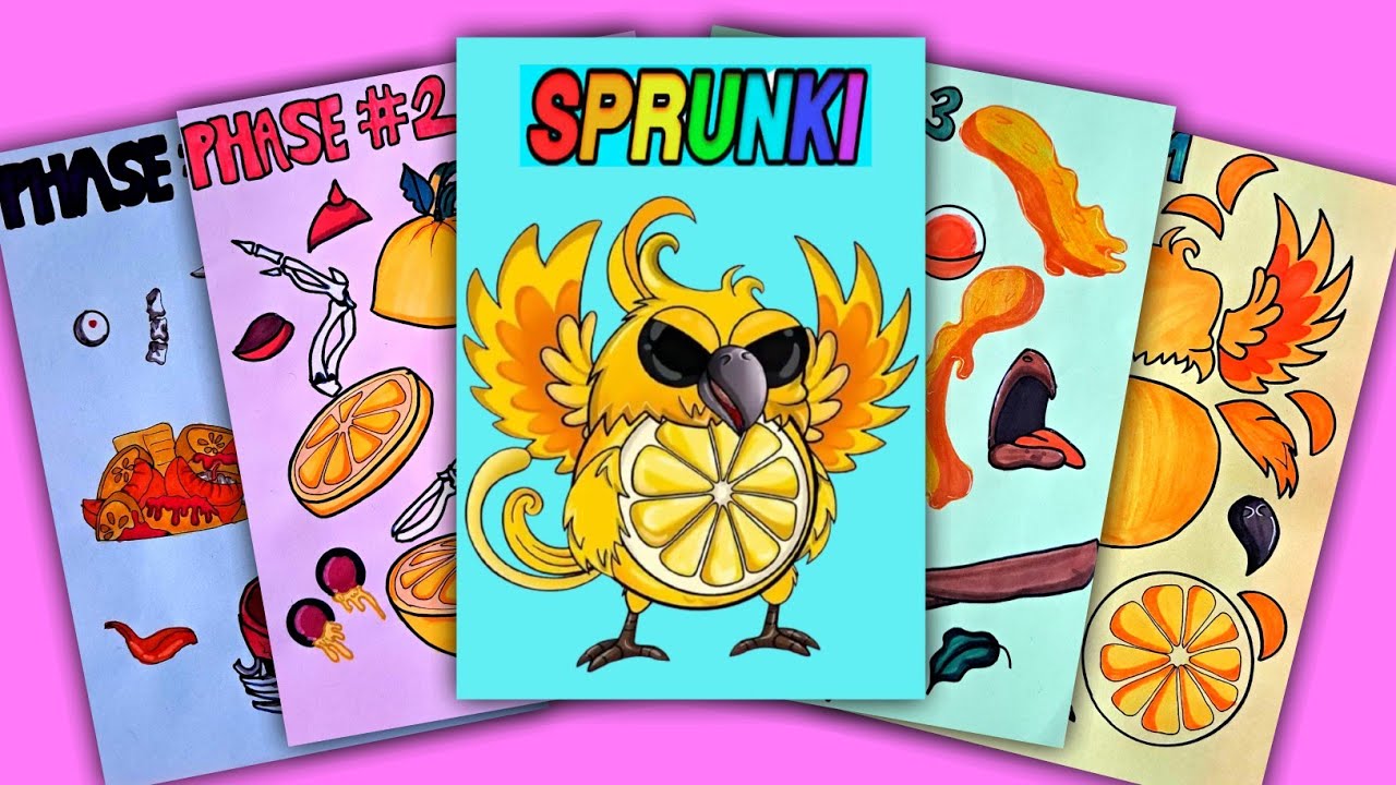Sprunki Italian Brainrot Phases 1vs2vs3vs4 | Sticker Book | Paper DIY ...