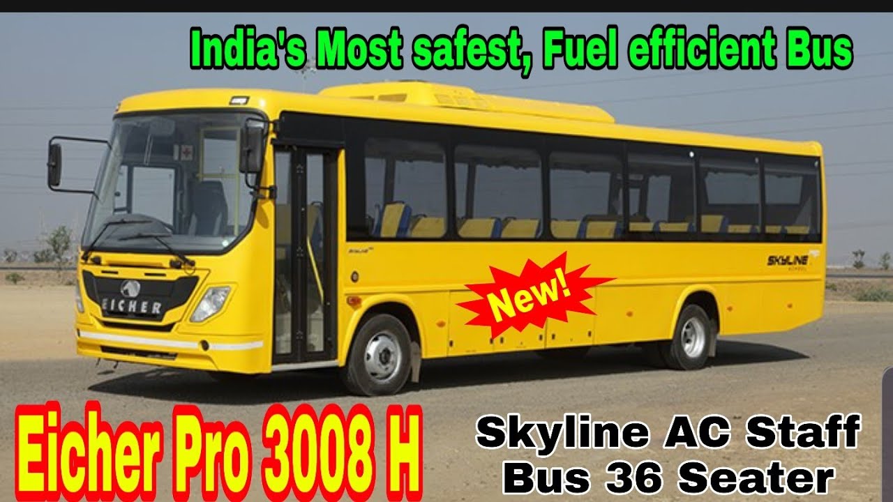 Eicher Skyline Pro 3008 H AC. Luxurious Bus For 36 Seats. new Updated ...