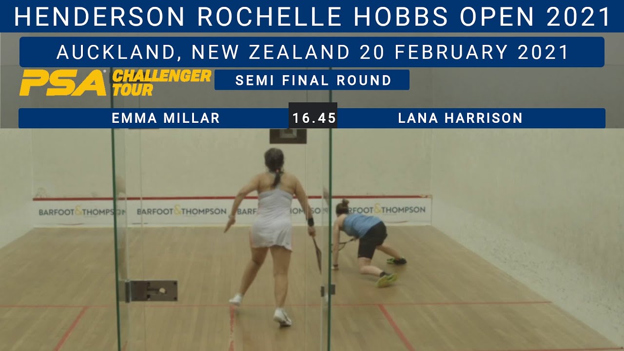 PSA SQUASH MATCH | EMMA MILLAR v LANA HARRISON | HENDERSON ROCHELLE ...