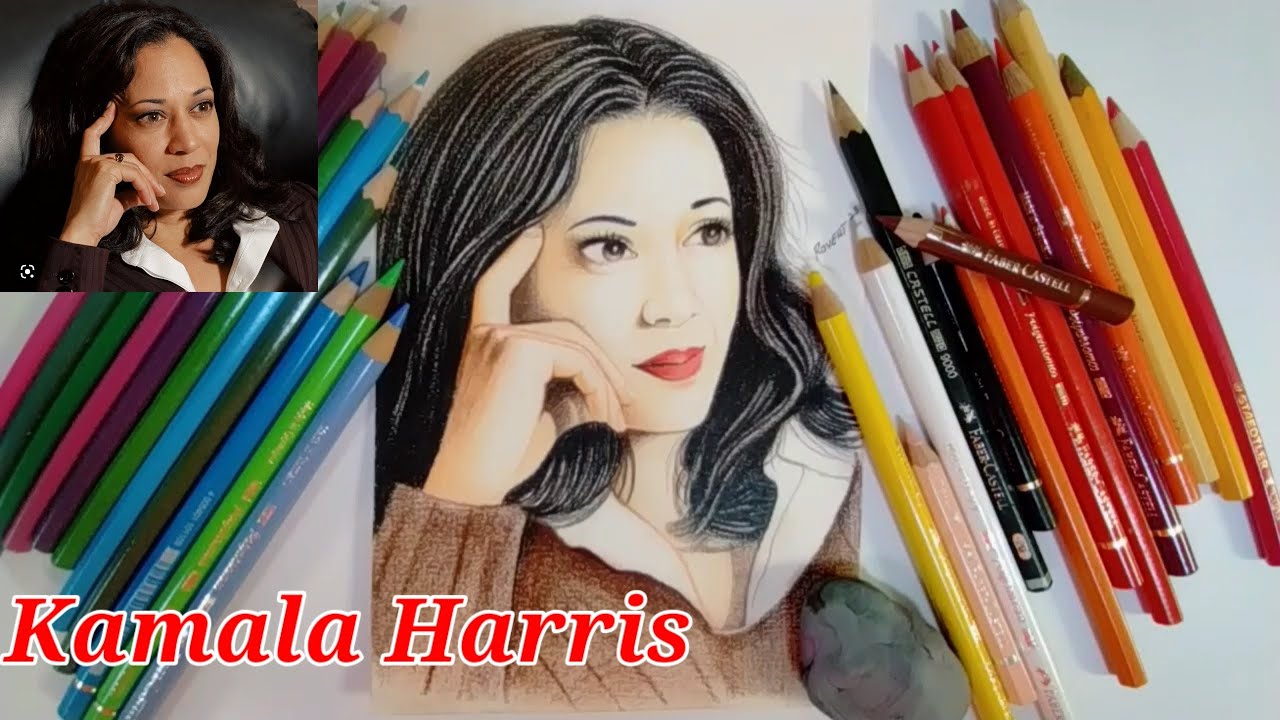 Drawing challenge 42-100 | Vice President Kamala Harris | Portrait ...