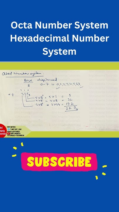 Data Representation I Octal Number System I Hexadecimal Number System I#shorts #shortsvideo # ...
