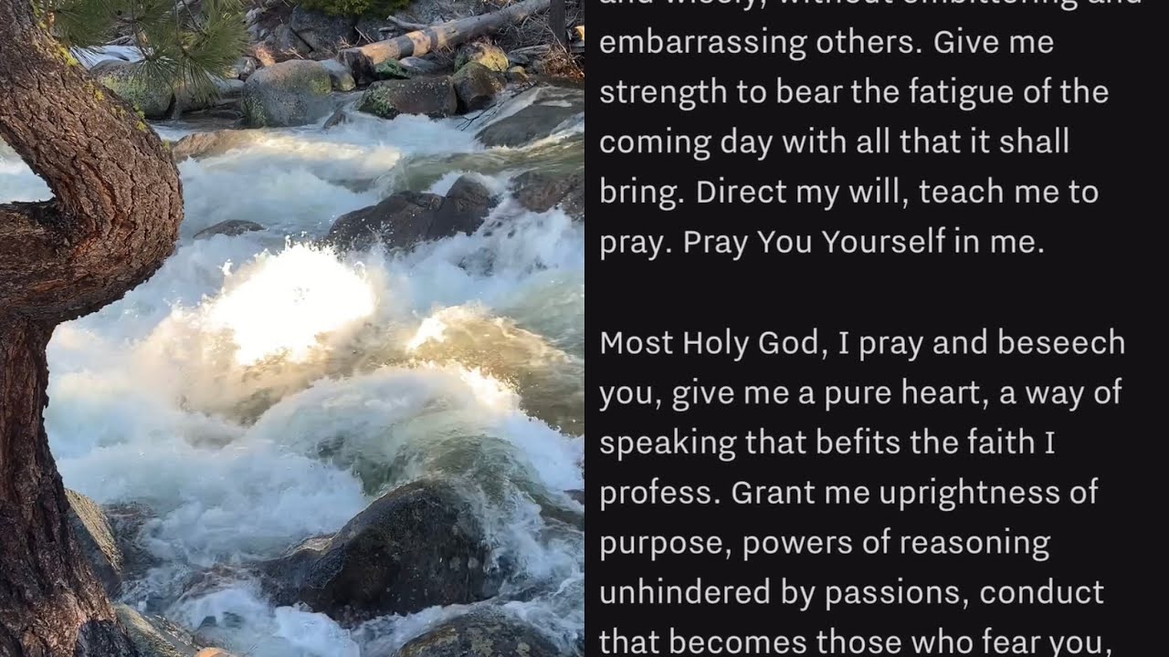 Christian Morning Prayers, said beside roaring mountain river - YouTube
