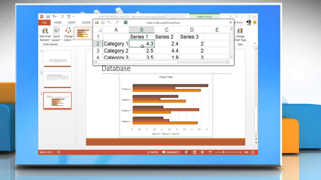 How To Insert A Chart Into A Microsoft® Powerpoint 2013 Presentation In