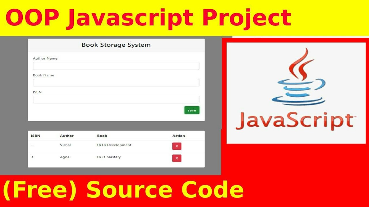 29th Javascript Project OOP Book Storage App For Beginners YouTube 29th Javascript Project OOP Book Storage App For Beginners YouTube
