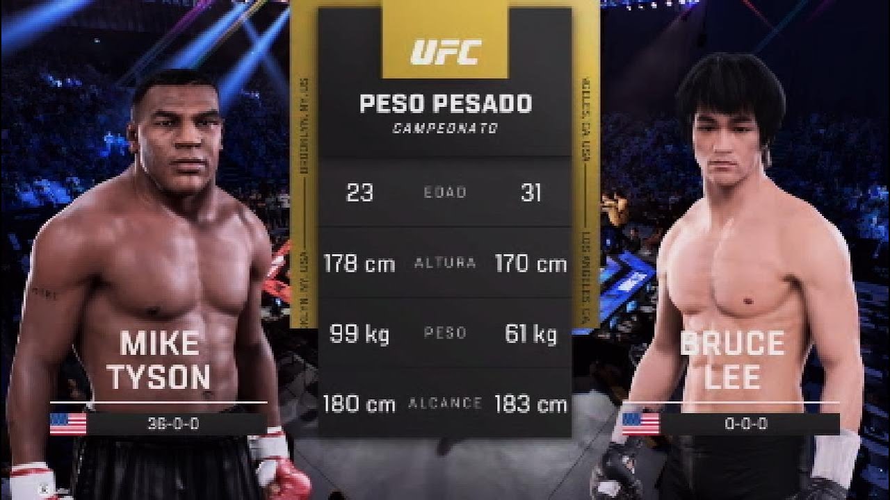 Mike Tyson vs. Bruce Lee | UFC 5 Mike Tyson Training | Standing Fight ...