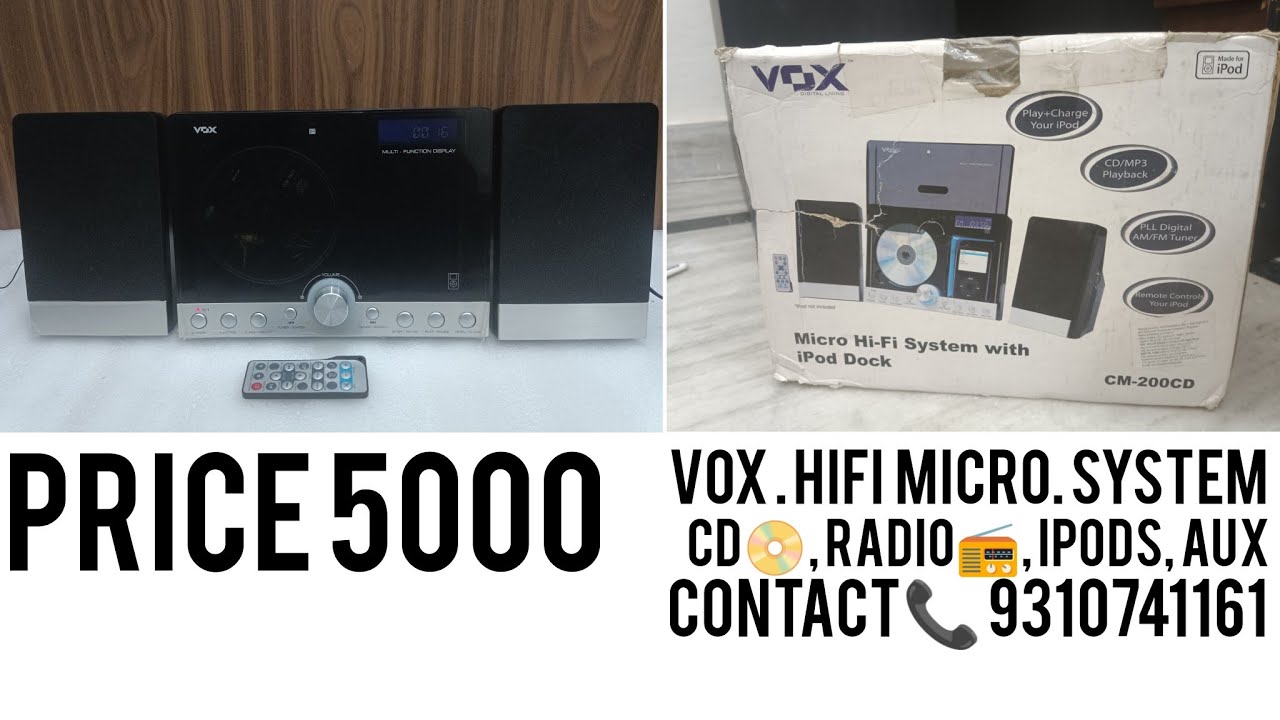 PRICE 5000 (9310741161) VOX HIFI MICRO SYSTEM - YouTube