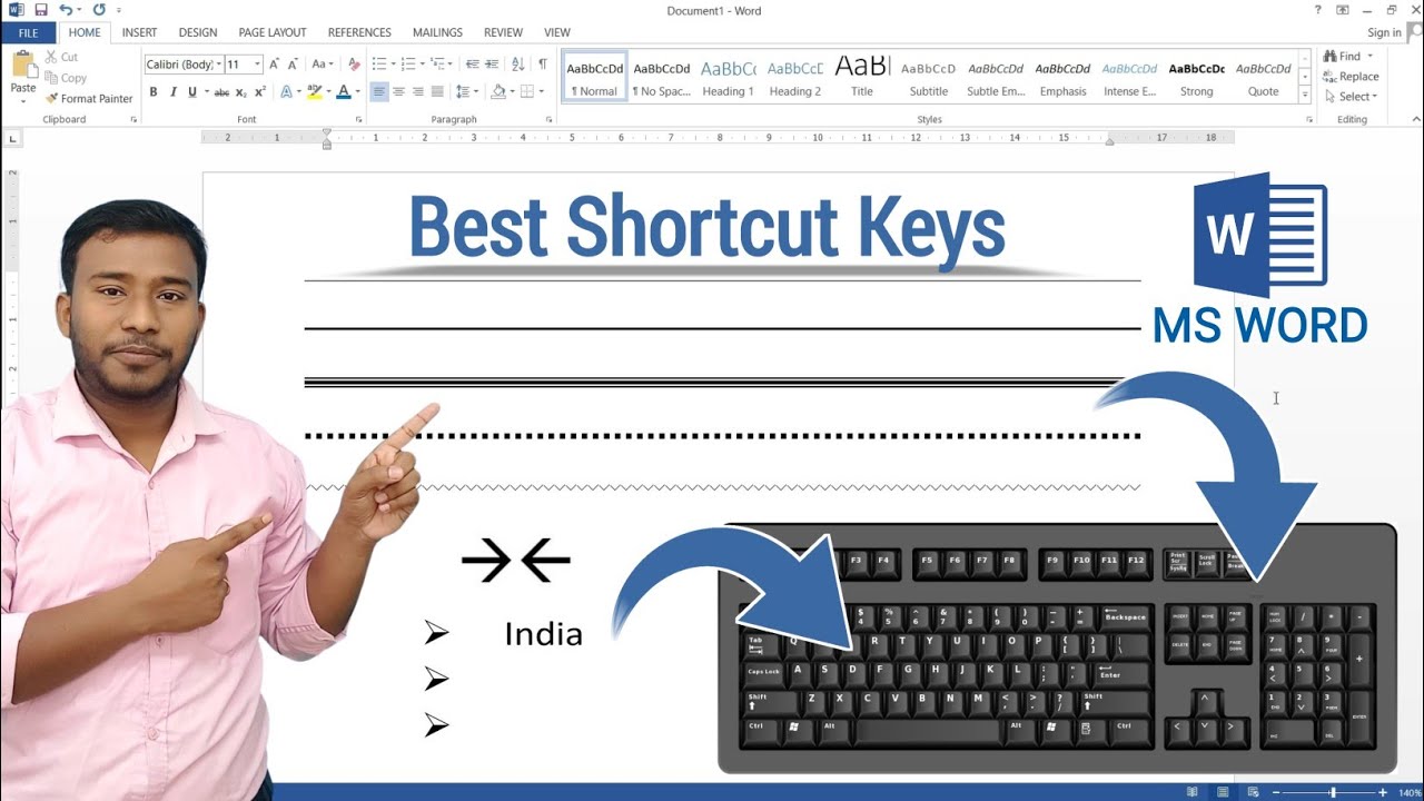 Most Useful Microsoft Word Keyboard Shortcuts Shortcut Keys In Ms Word Youtube