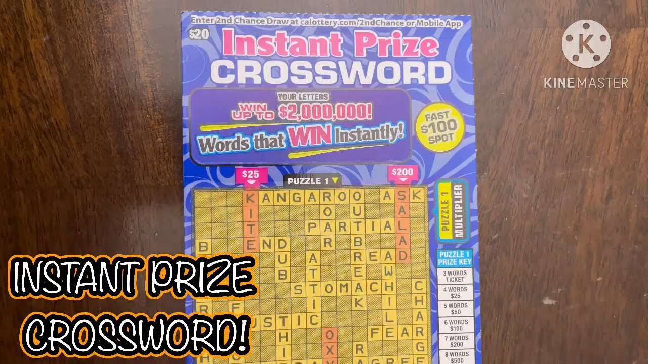INSTANT PRIZE CROSSWORD! CA Scratchers - YouTube